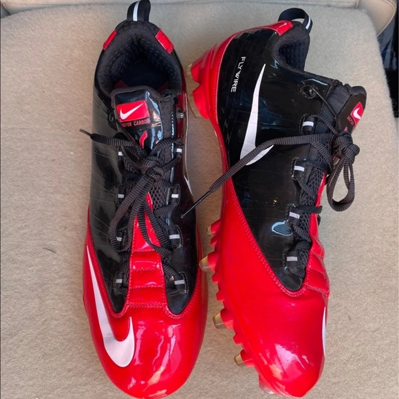 Nike | Shoes | Rare Red Nike Zoom Vapor Carbon Fly Td Football Cleat ...